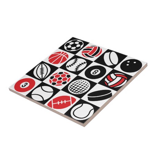 Sports Checkerboard Ceramic Tile | Zazzle
