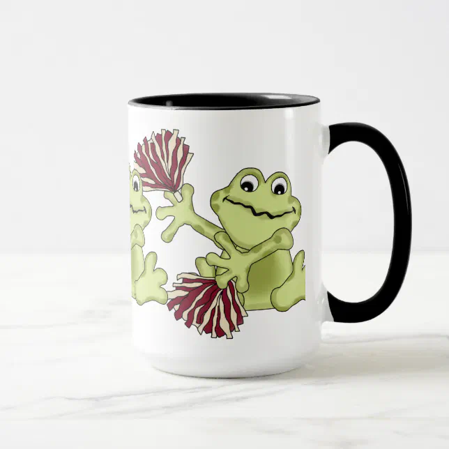 Sports Cheerleading Frog coffee mug | Zazzle
