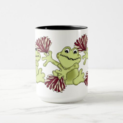 Sports Cheerleading Frog coffee mug | Zazzle
