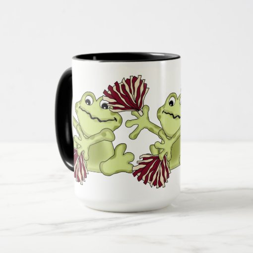 Sports Cheerleading Frog coffee mug | Zazzle