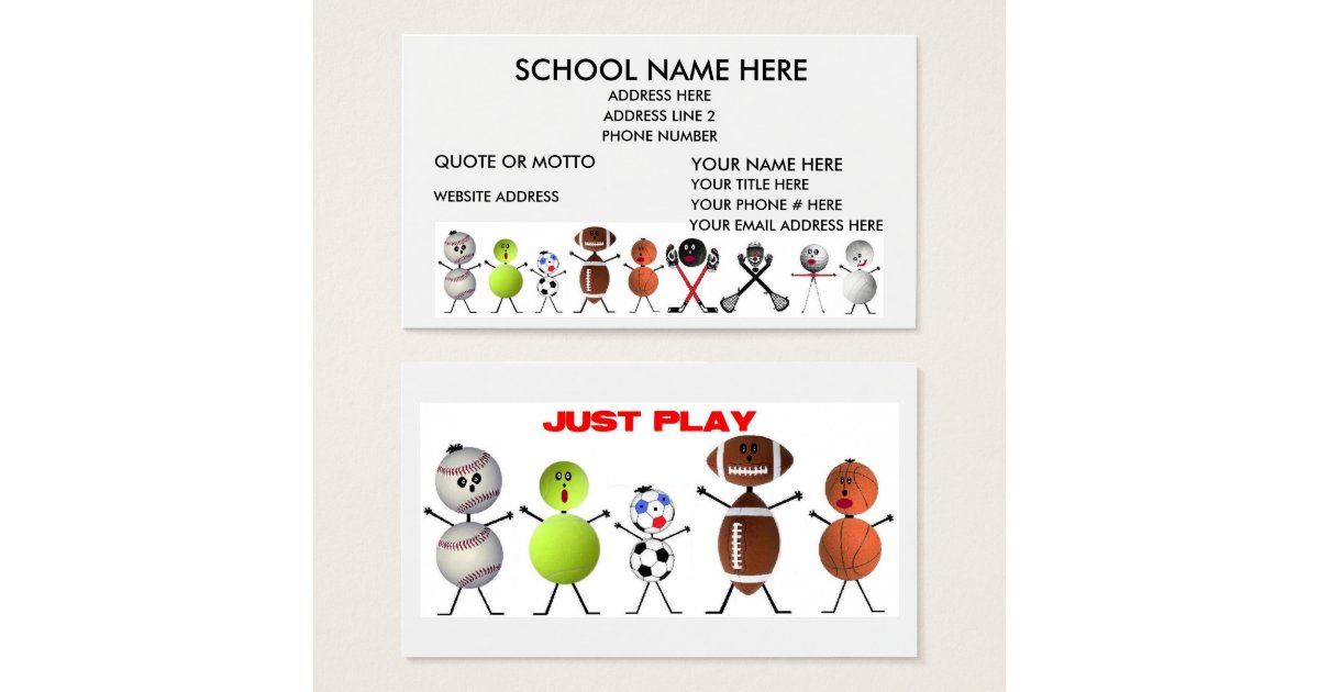 Sports Coach Business Card | Zazzle