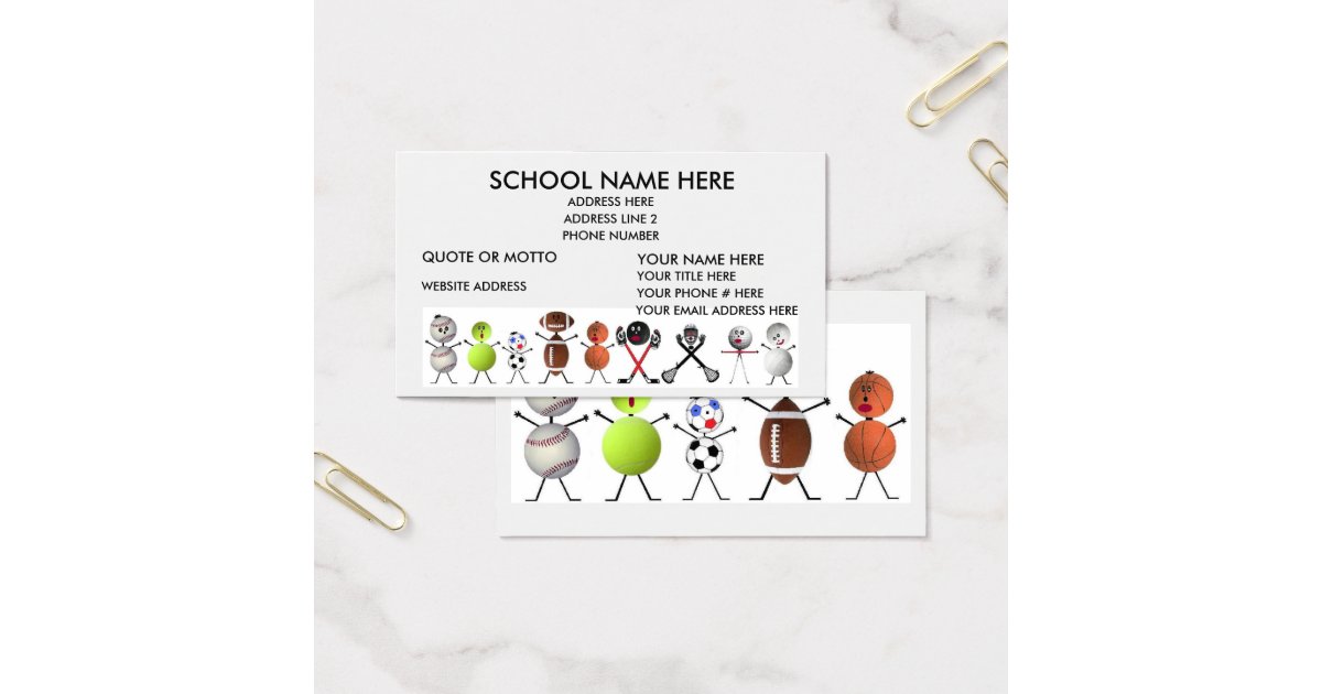 Sports Coach Business Card | Zazzle