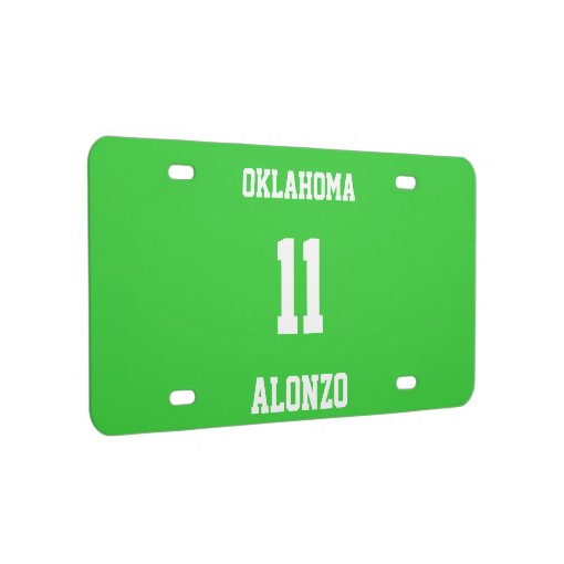 Sports Custom Lime Green License Plate | Zazzle