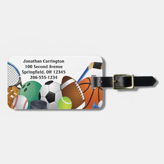 Sports Design Luggage Tags | Zazzle