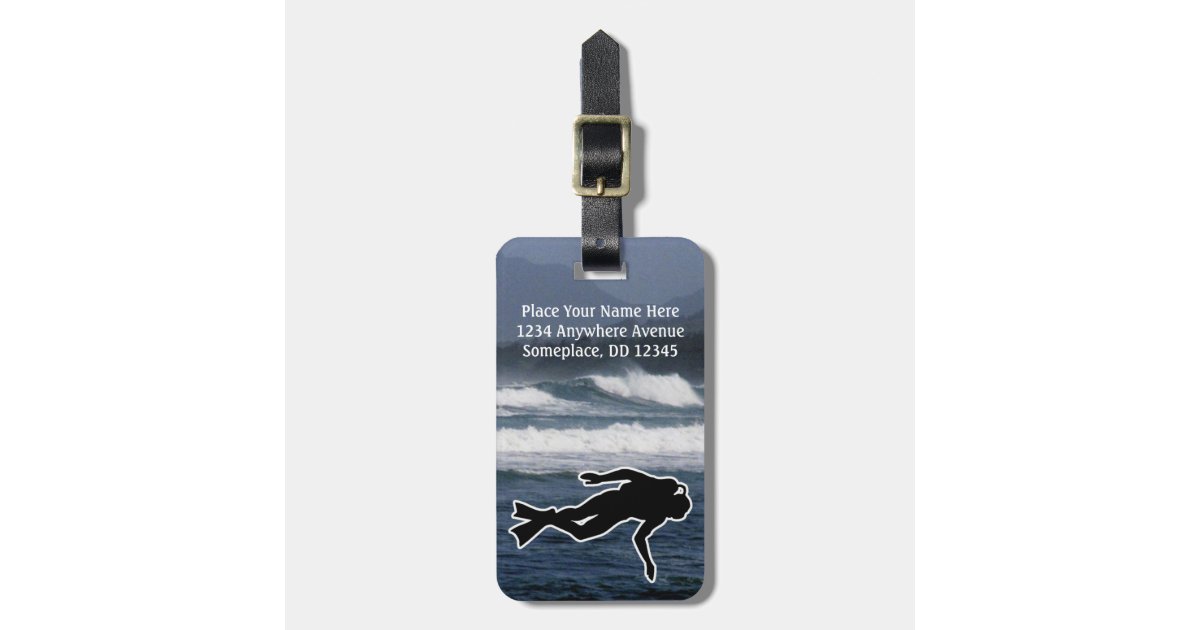 Sports Emphasis Scuba Diving ocean Luggage Tag | Zazzle