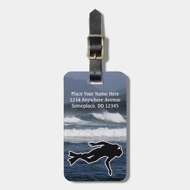 Sports Emphasis Scuba Diving ocean Luggage Tag | Zazzle