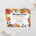 SPORTS FAN BIRTHDAY INVITATION | Zazzle