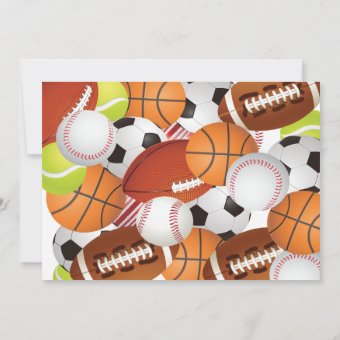 SPORTS FAN BIRTHDAY INVITATION | Zazzle