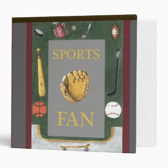 Sports Fan with equipment Binder | Zazzle