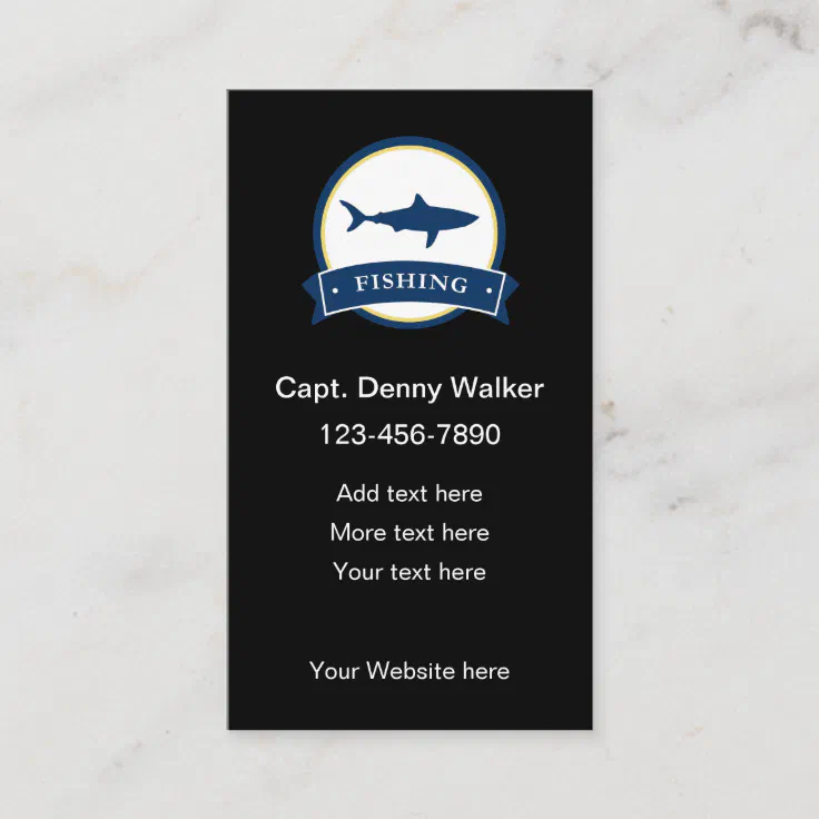 Sports Fishing Charter Boat Captain Business Card | Zazzle
