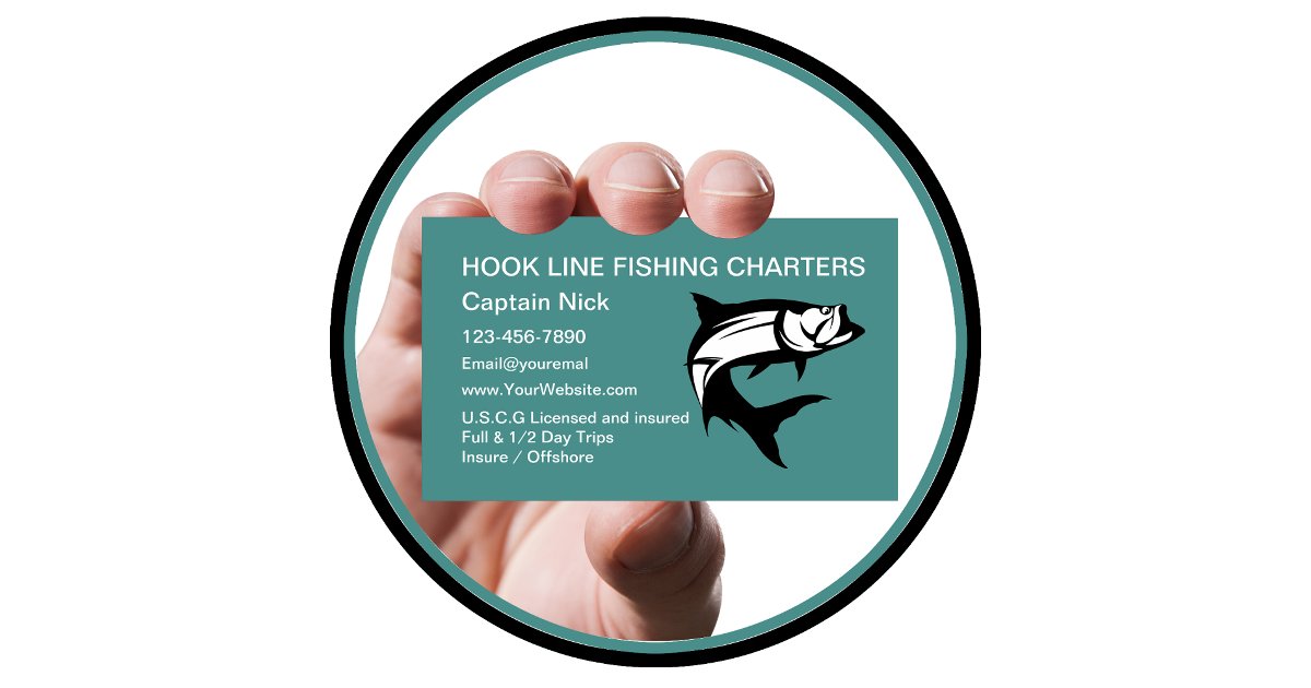 Sports Fishing Charter Business Cards | Zazzle
