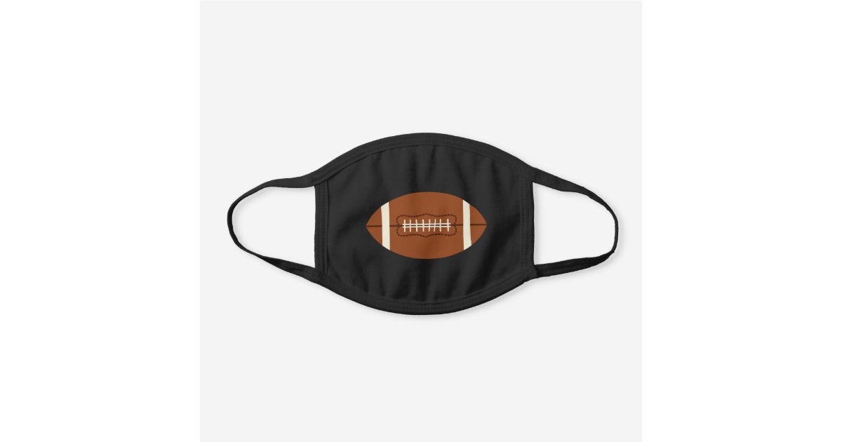 Sports Football Athletic Black Cotton Face Mask | Zazzle