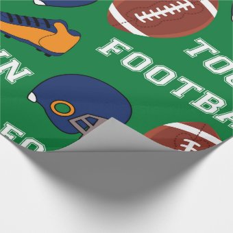 SPORTS Football Touch Down Fun Colorful Pattern Wrapping Paper | Zazzle