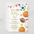Sports Game Time Birthday Invitation | Zazzle