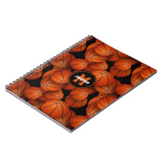 sports gifts boys girls personalized basketball notebook | Zazzle
