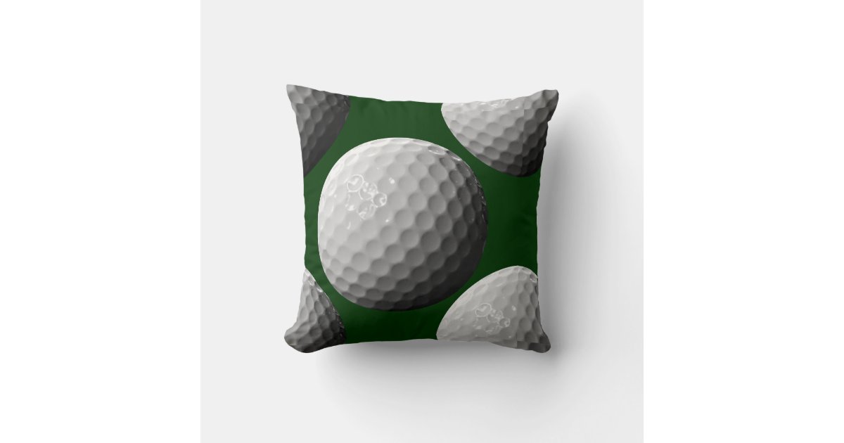 sports golf balls throw pillow | Zazzle
