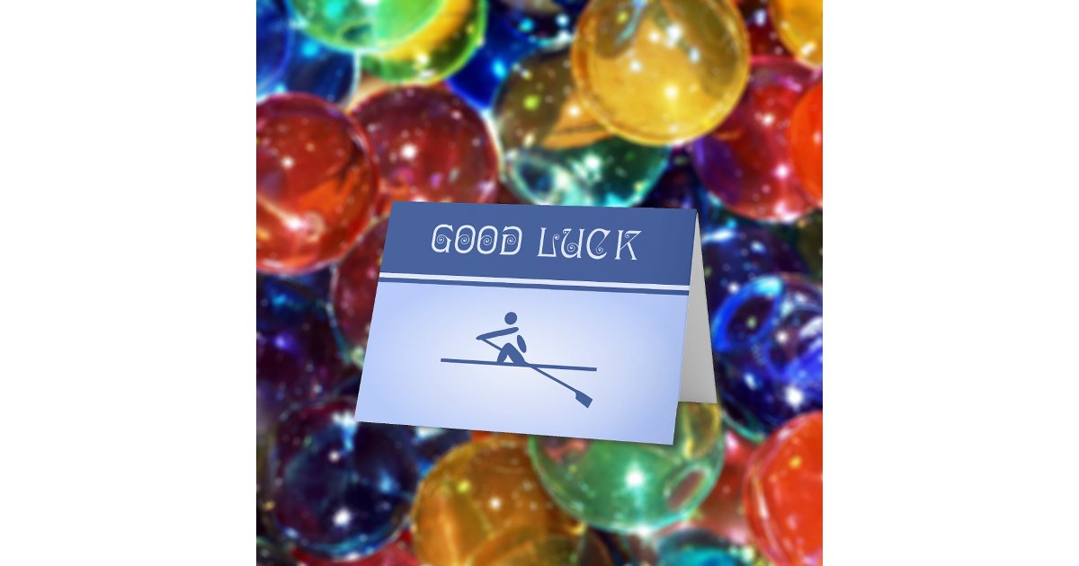 Sports Good luck for rower blue Card | Zazzle