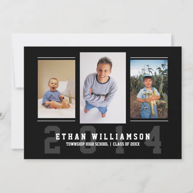 Sports Guy Photo Graduation Party Invitation | Zazzle