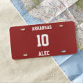 Sports Jersey Personalized Maroon License Plate | Zazzle