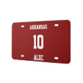 Sports Jersey Personalized Maroon License Plate | Zazzle