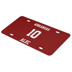 Sports Jersey Personalized Maroon License Plate | Zazzle
