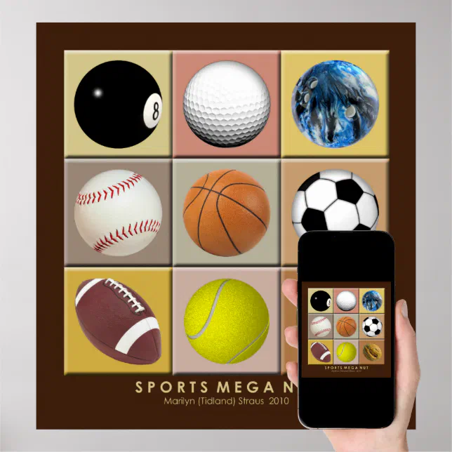 Sports Mega Nut Poster | Zazzle