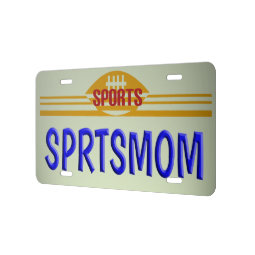 Sports Mom License License Plate | Zazzle