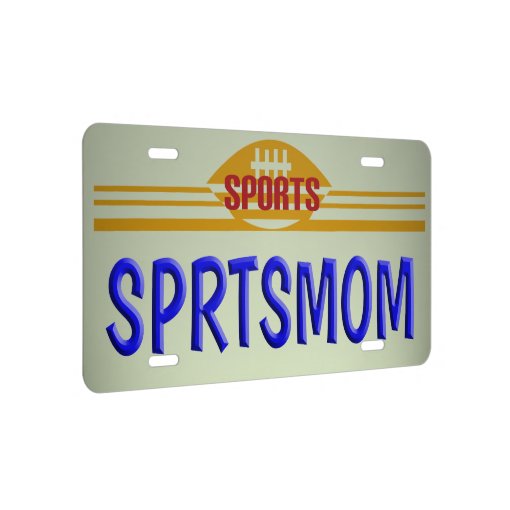 Sports Mom License License Plate | Zazzle