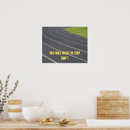 Sports Motivational Poster! Perfect For Runners Poster | Zazzle