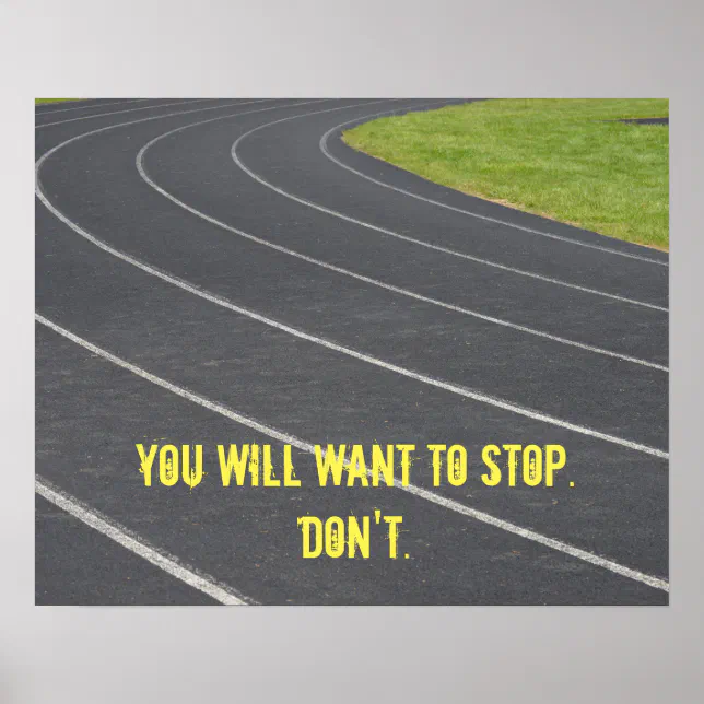 Sports Motivational Poster! Perfect For Runners Poster | Zazzle