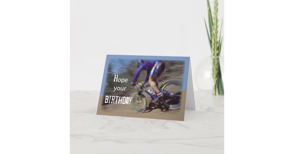 Sports Mountain Bike Birthday Card | Zazzle.com