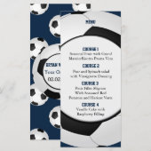 Sports Party Soccer theme Personalize Menu cards | Zazzle