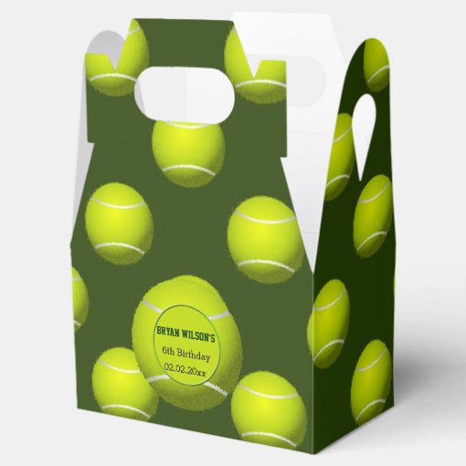 Sports Party Tennis theme Personalized favor box | Zazzle
