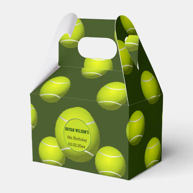 Sports Party Tennis theme Personalized favor box | Zazzle