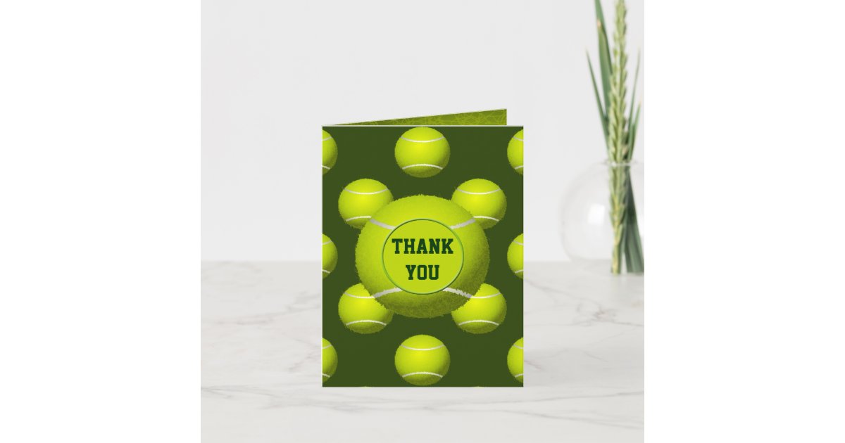 Sports Party Tennis theme Personalized Thank You | Zazzle.com
