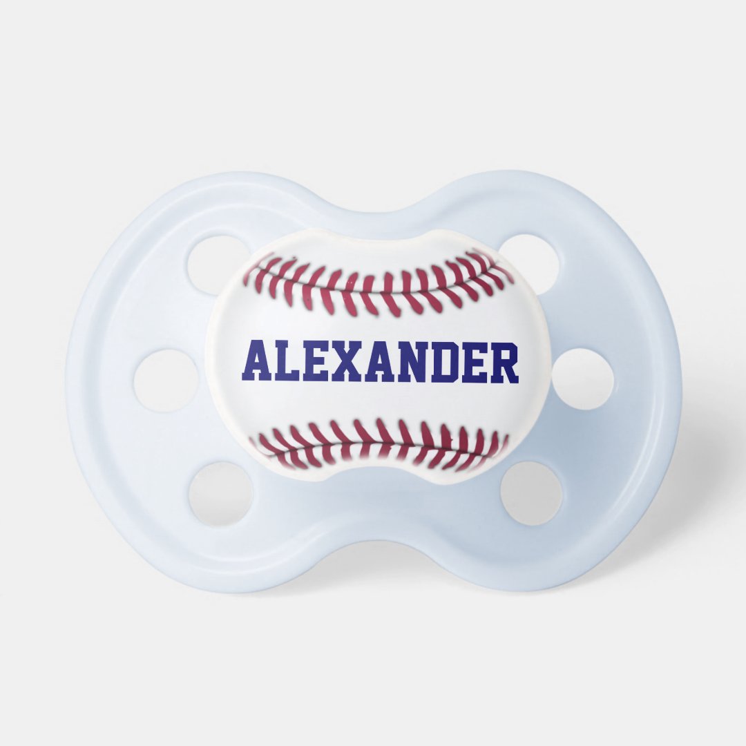 Sports Personalized Baseball Pacifier | Zazzle