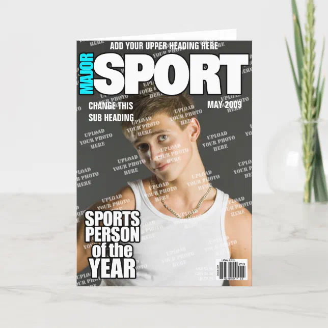 Sports Personalized Magazine Cover Card | Zazzle
