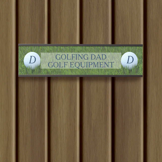 Sports Room Golf Equipment Locker Golfer Dad Door Sign | Zazzle