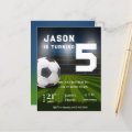 Sports Soccer Football Themed Birthday Invitation Postcard | Zazzle