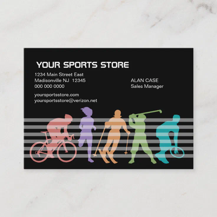 Sports Store business card | Zazzle