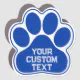 Sports Style Custom Paw Print - Royal Blue Car Magnet | Zazzle
