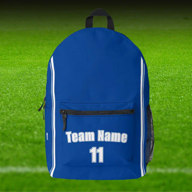 Sports Team Backpacks - Custom Name and Number | Zazzle