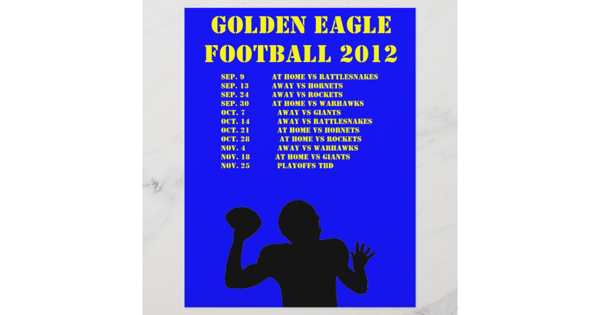 Sports team schedule flyer | Zazzle