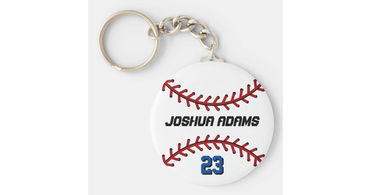 Sports Team White Baseball Keychain | Zazzle.com
