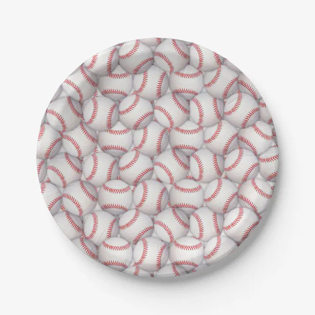 Sports Theme Baseball Birthday Paper Plates | Zazzle