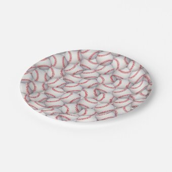 Sports Theme Baseball Birthday Paper Plates | Zazzle