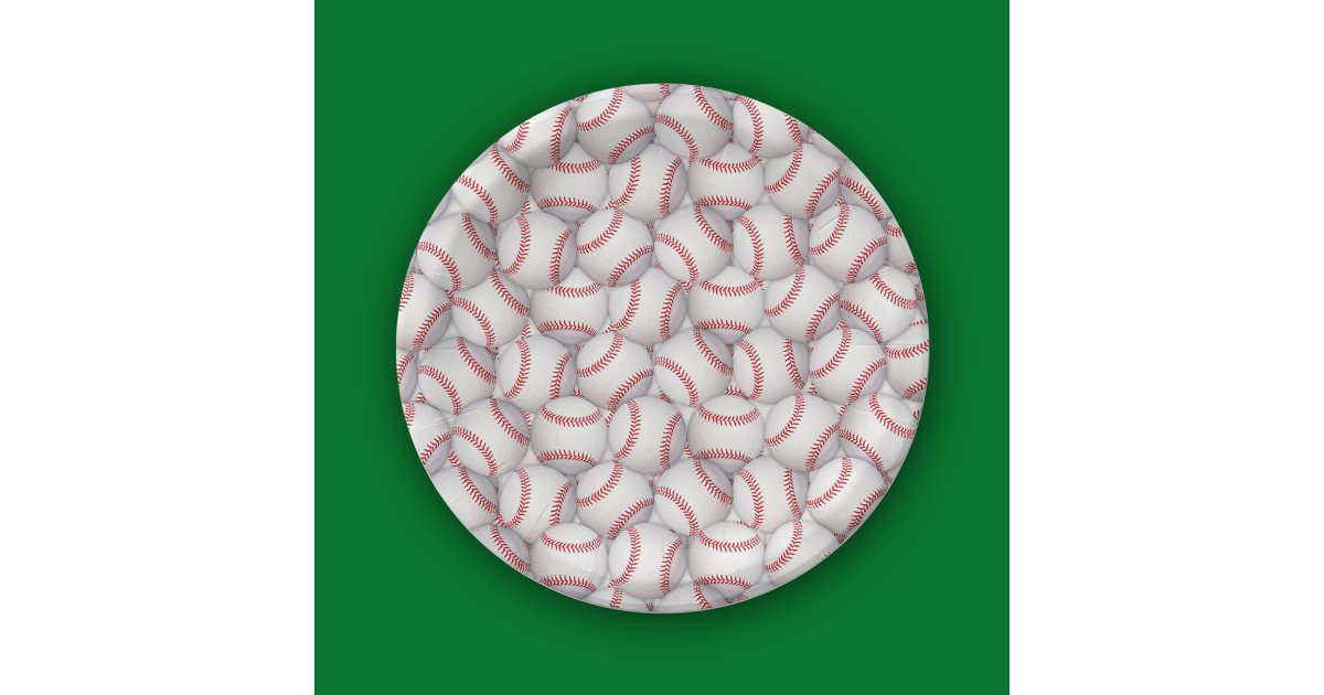 Sports Theme Baseball Birthday Paper Plates | Zazzle
