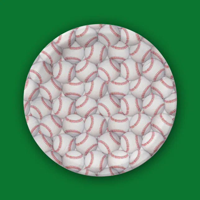 Sports Theme Baseball Birthday Paper Plates | Zazzle