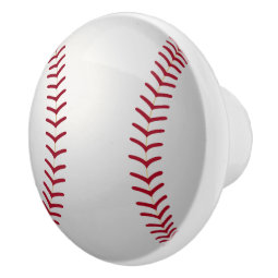 Sports Theme Baseball Ceramic Knob | Zazzle