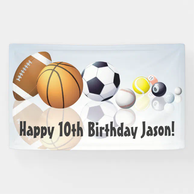 Sports Theme Birthday Banner | Zazzle